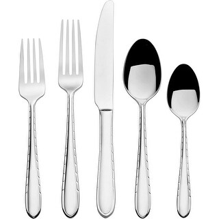 20 Piece Stainless Steel Flatware Set, Service For 4 - Bed Bath ...