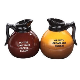 Coffee Pots Black or Cream and Sugar Salt and Pepper Shakers Magnetic ...