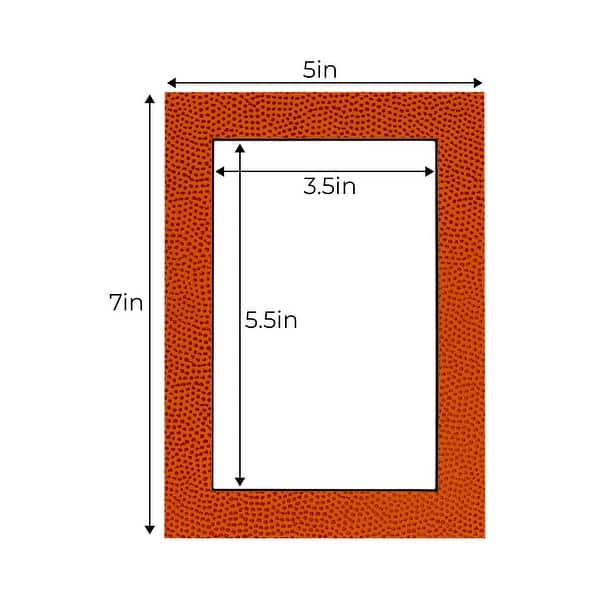 Real Basketball Texture Photo Mat 5x7 for 4x6 Photos - Fits 5x7 Frame ...