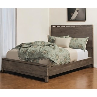 HomeRoots Gray Distressed Solid Wood Full Bed Frame - Bed Bath & Beyond ...