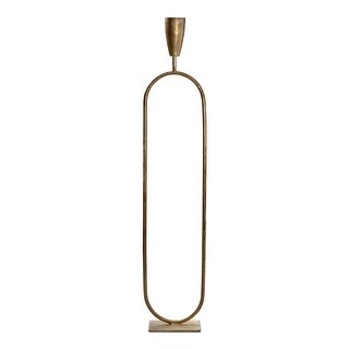 Gold Trumpet Taper Candle Holder Tall, 5.75L x 4.75W x 28.75H inches ...