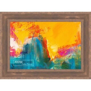 17x13 Traditional Antique Gold Complete Wood Picture Frame with UV ...