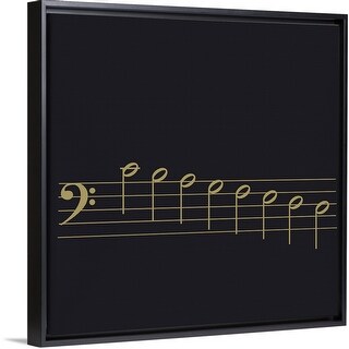 "Black and white illustration of bass clef with scale of 8 notes on ...