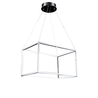 12-Light L23.6" Chrome Stainless Steel LED Chandelier With White ...