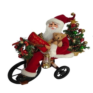 19" Cycling Santa - Red - Bed Bath & Beyond - 34579206