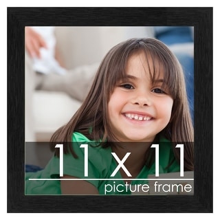 11x11 Traditional Black Complete Wood Square Picture Frame with UV ...