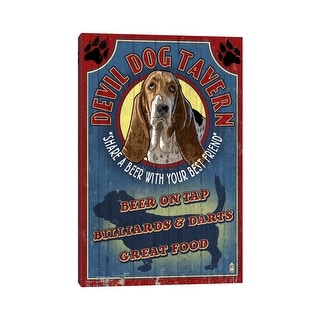 iCanvas "Devil Dog Tavern" by Lantern Press Canvas Print - Bed Bath ...