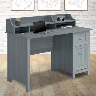 Classic Office Desk with Storage for Bedroom,Living Room,Office, Grey ...