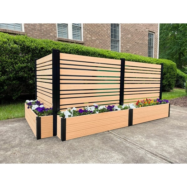 Vinyl Privacy Screen and Planter Box Kit - Bed Bath & Beyond - 37516888