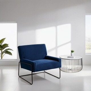 Accent Chair Modern Industrial Slant Armchair with Metal Frame, Premium ...