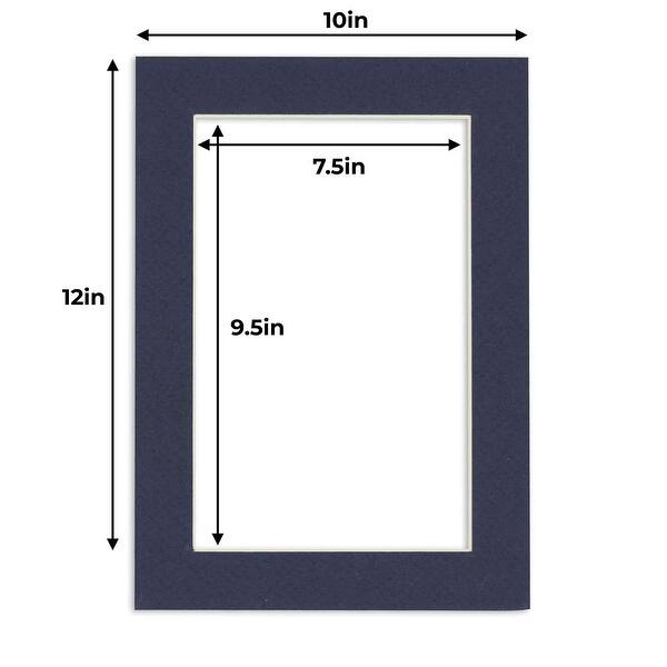 10x12 Mat for 8x10 Photo - Navy Matboard for Frames Measuring 10 x 12 ...