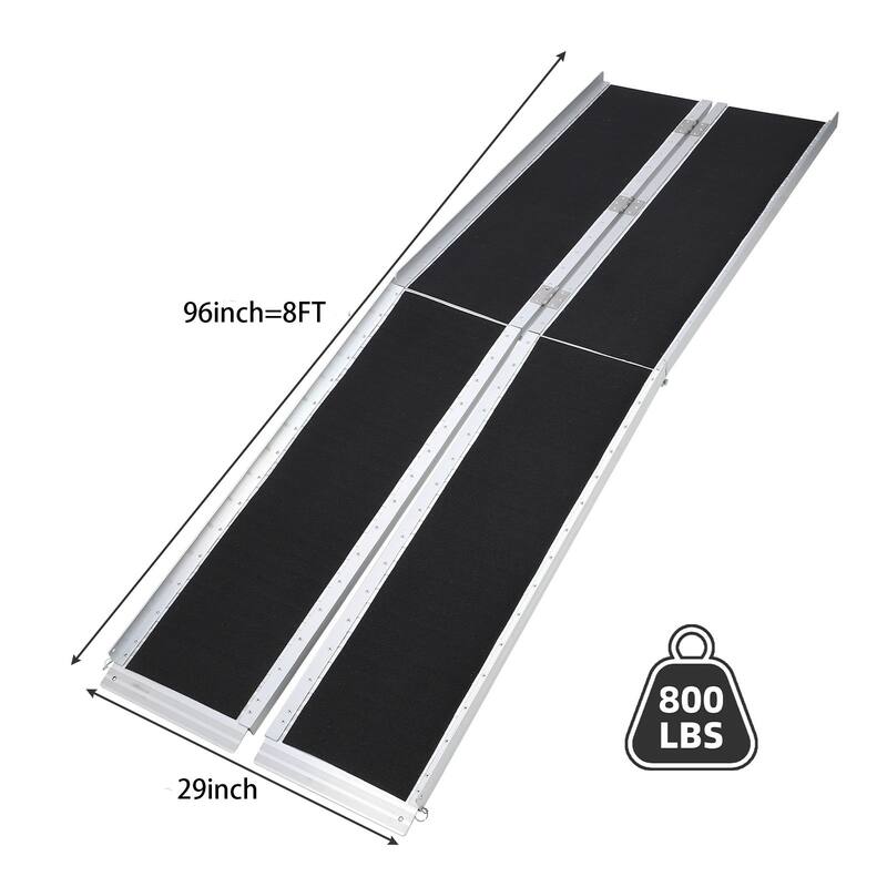 Aluminum Wheelchair Ramp, Portable Wheelchair Ramp with Handle - Bed ...