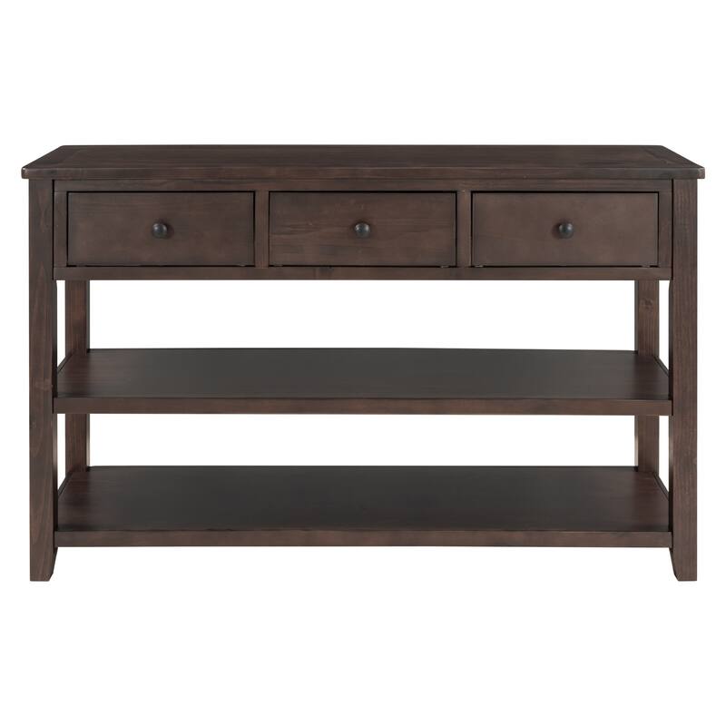 Merax 48'' Modern Console Table with 3 Drawers and 2 Shelves ...