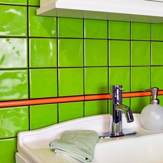 Merola Tile Twist Square Orange Sunset 11.75" x 11.75" Ceramic Mosaic ...