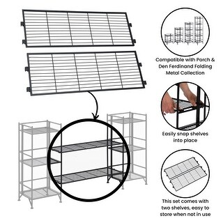 Convenience Concepts Xtra Storage Shelf Deluxe Metal Extension Set of 2 ...