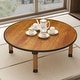 Round Foldable Japanese-Style Low Table for Floor Sitting, Bedroom, Tea ...