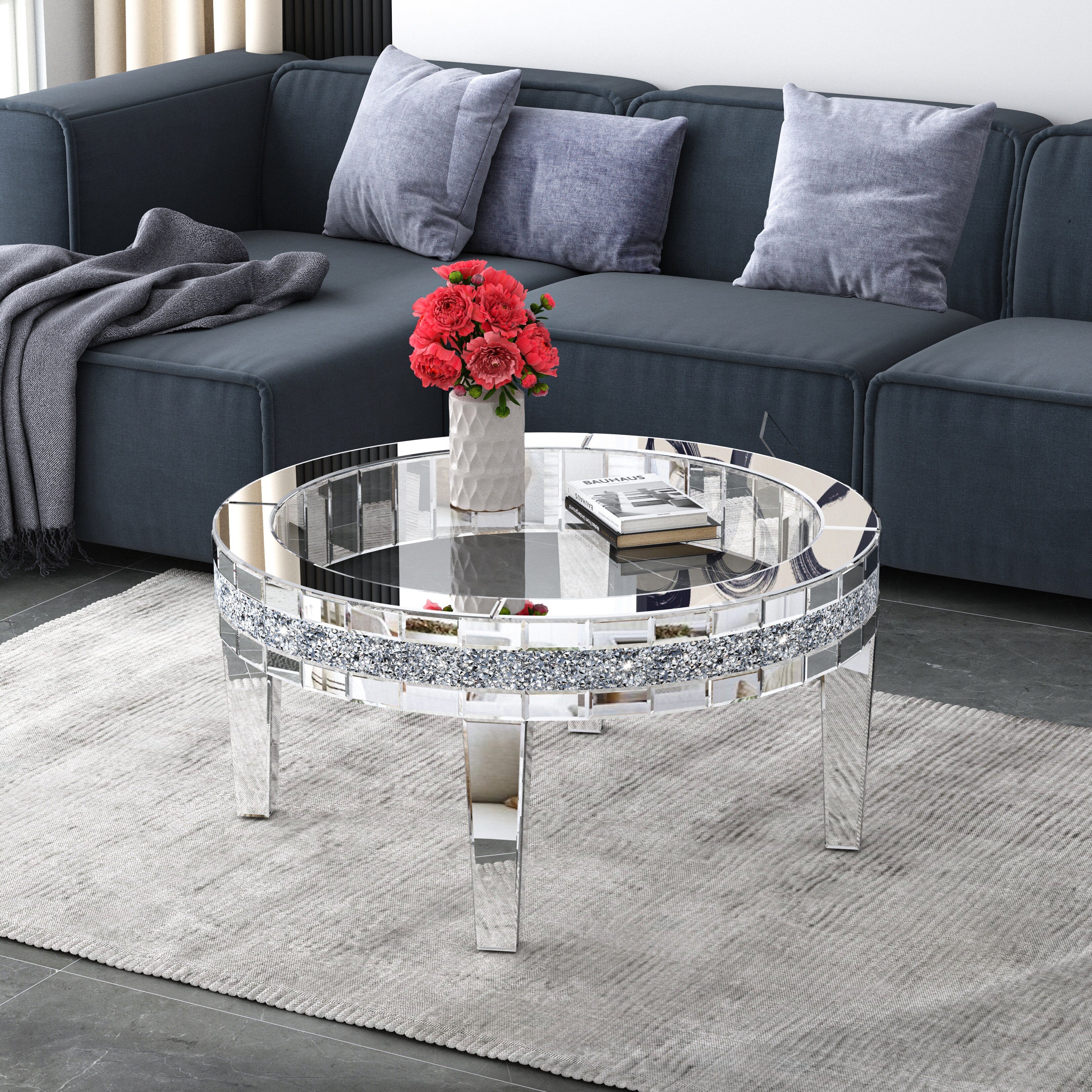 round perspex coffee table