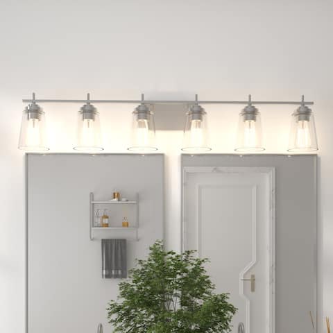 Acroma Modern Farmhouse 6-light Black Bathroom Vanity Lights with UL ...