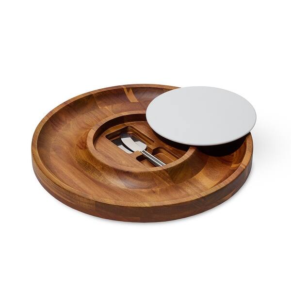 Nambe Duets Cheese Board with Spreaders - 14 Inch - On Sale - Bed Bath ...