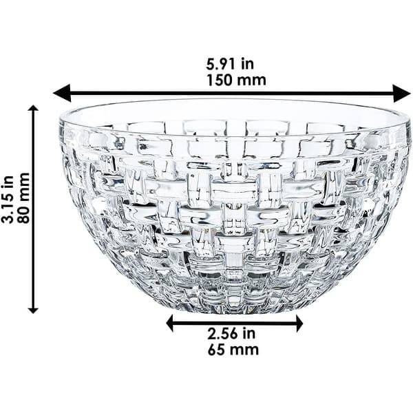 Nachtmann Set of 2 Bossa Nova Round Crystal Bowls - 6 Inch - Bed Bath ...