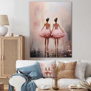 Designart "Pink Ballet Dance II" Ballet Wall Decor - Bed Bath & Beyond ...