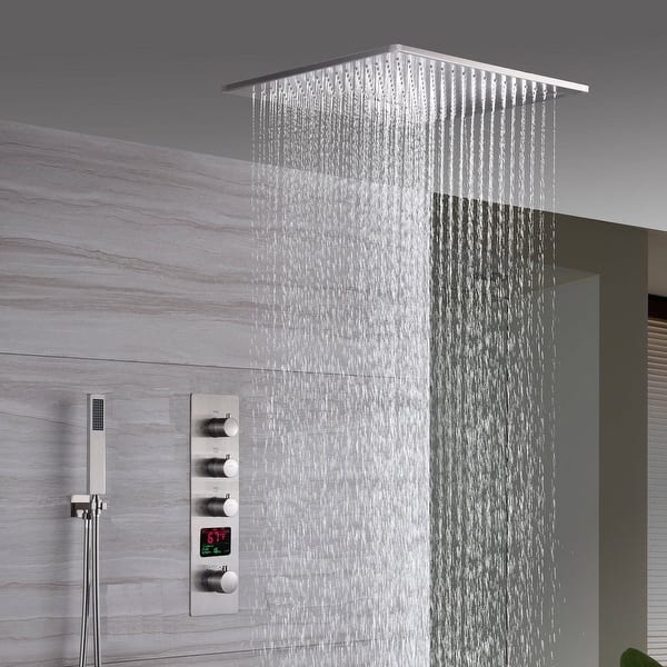 20inch ceiling mount rainfall waterfall shower systems 3 way ...