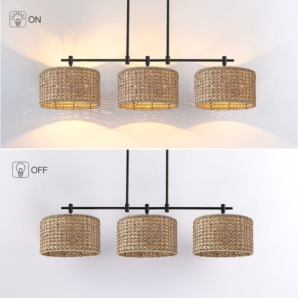 3-Light Coastal Kitchen Island Chandelier Light - 41'' W - Bed Bath ...