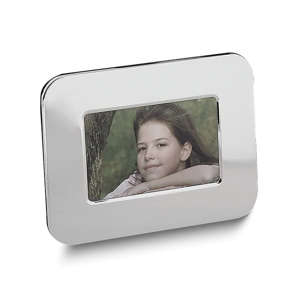 Curata Nickel-Plated Rounded Corners 4x6 Photo Frame - Bed Bath ...