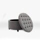 Kotter Home Round Tufted Storage Ottoman - Bed Bath & Beyond - 31319336