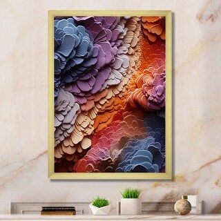 Designart "Desert Tapestry Collage I" Desert Framed Canvas Art Print ...