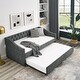 Bunk Bed Twin Size Upholstered Tufted Sofa Bed with Trundle - Bed Bath ...