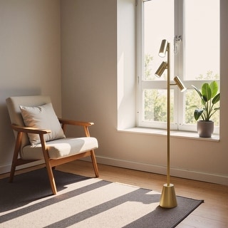 Jena Luxe Gold Triple Spotlight Floor Lamp - Bed Bath & Beyond - 42655020