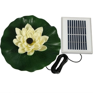 Sunnydaze Floating Lotus Flower Solar-Powered Water Fountain Kit, 48 ...
