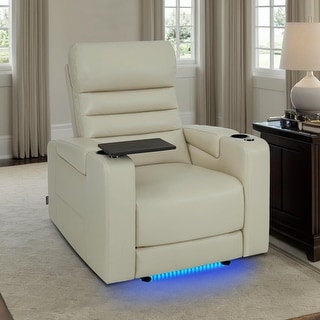 MCombo Leather Power Recliner Chair with Adjustable Headrest with ...