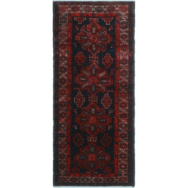 Semi Antique Alexina Rust/Navy Runner - 3'5" x 8'2" - Bed Bath & Beyond ...