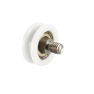 V Groove Threaded Rod Track Guide Bearing Pulley Wheel White 30x11mm ...