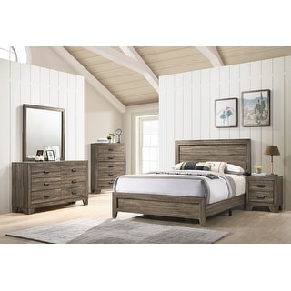 Linette 6 Piece Brown Panel Bedroom Set - Bed Bath & Beyond - 39077859
