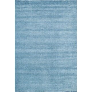 Ahgly Company Machine Washable Contemporary Denim Blue Area Rugs - Bed ...