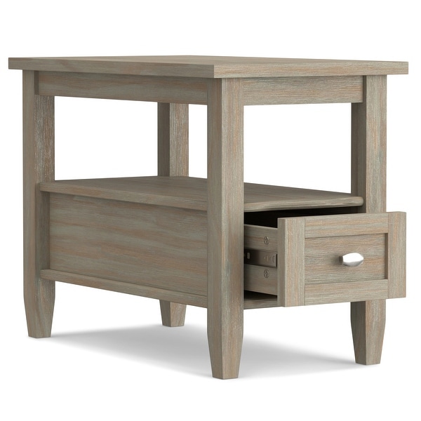 WYNDENHALL Norfolk SOLID WOOD 14 inch Wide Rectangle Transitional Narrow Side Table 14 Inches wide On Sale Bed Bath Beyond 26410086