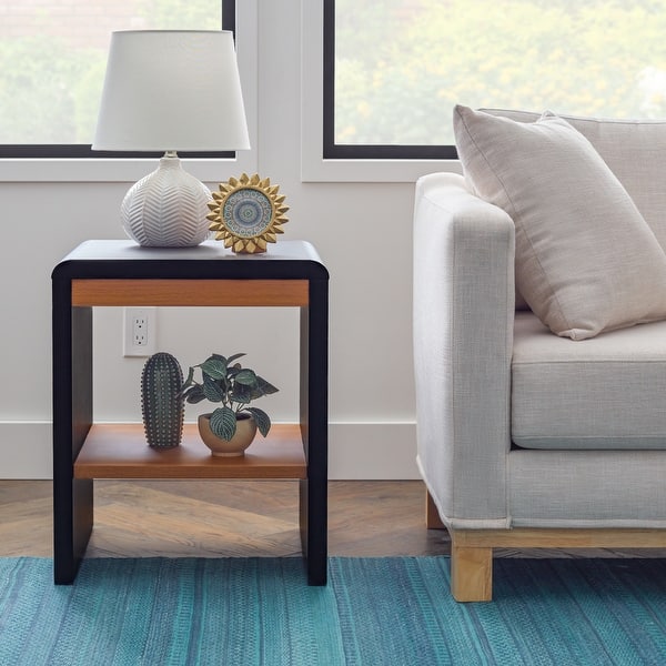 Brookside Reyna Modern Wood End Table with Rounded Corners - Bed Bath ...