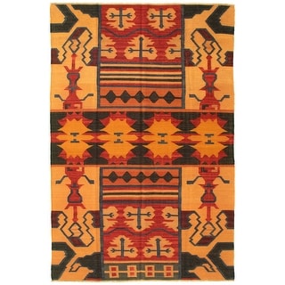 Flat-weave Sundance Red Wool Kilim - 6'0" x 9'2"/6'0 x 9'2 - Bed Bath ...