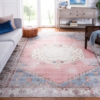 SAFAVIEH Serapi Machine Washable Fiorenza Shabby Chic Distressed Rug ...