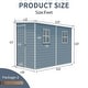4x8ft Outdoor Storage Shed with Floor Resin shed with Two-Window ...
