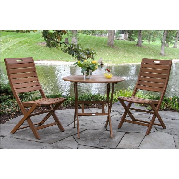 Eilaf 30" Folding Eucalyptus Bistro Table - N/A - Bed Bath & Beyond ...