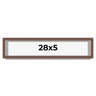 28x5 Shadow Box Frame Brown | 1.125 inches Deep Real Wood Rustic - Bed ...