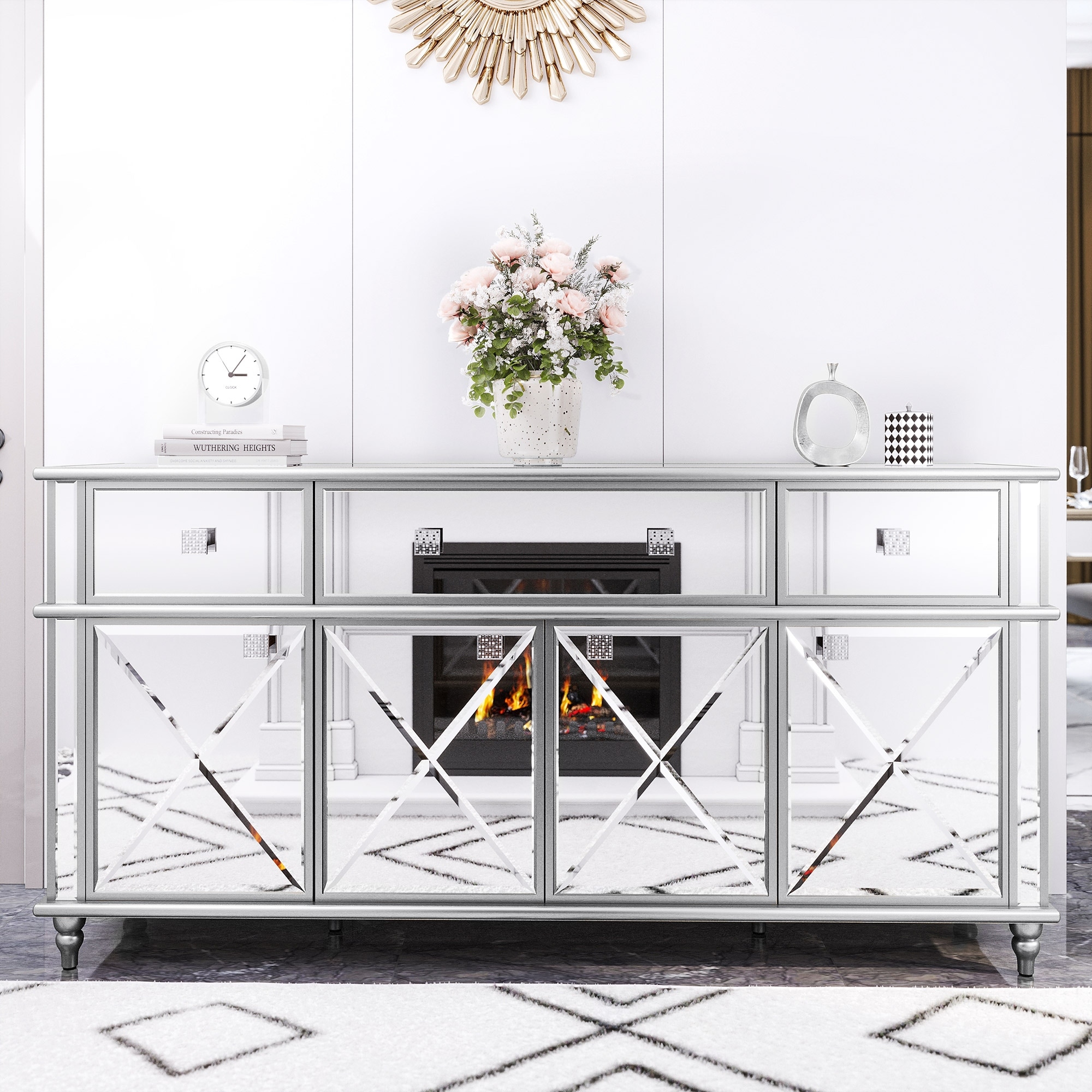 mirrored sideboard