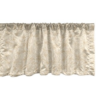 Ambesonne Beige Window Valance Curtain Valance for Kitchen Bedroom ...