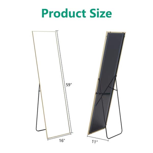 Full Body Mirror Floor Mirror - 59 x16 inch Full Length Mirror with ...