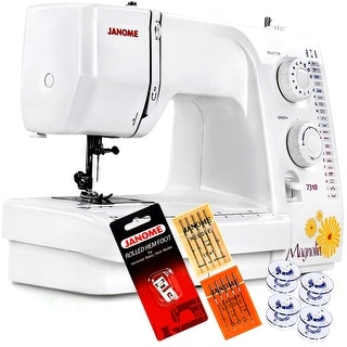 Janome Magnolia 7318 Sewing Machine With Free 4-Piece VIP Package - Bed ...