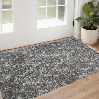 HomeRoots 2' X 4' Ivory Damask Area Rug - 2' X 4' - Bed Bath & Beyond ...